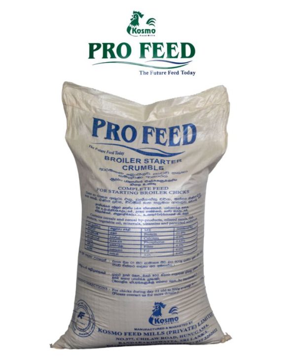 Pro Feed Broiler Starter Crumble – Kosmo Feed Mills